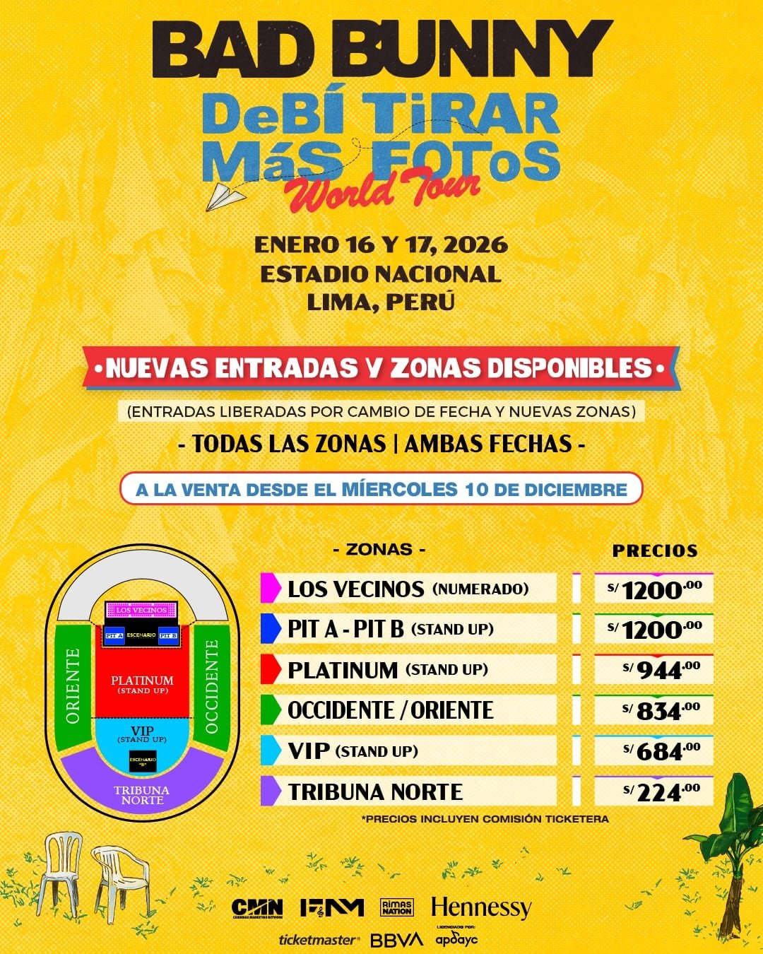 ¡Bad Bunny revoluciona Lima! Nuevas zonas y sorpresas en el Estadio Nacional - KCH FM