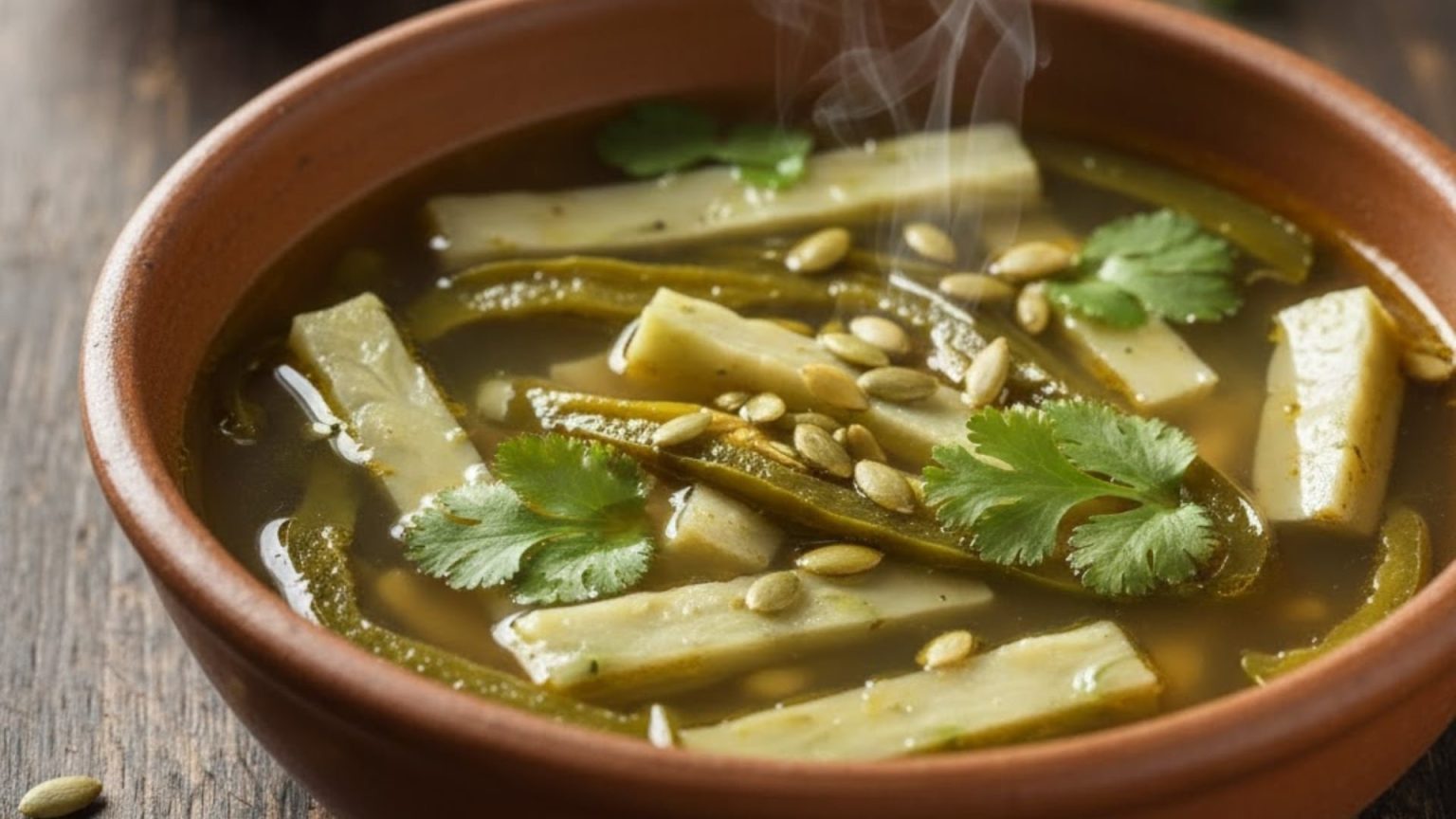 Sopa de nopal y chile poblano: un aliado para la salud digestiva - KCH FM