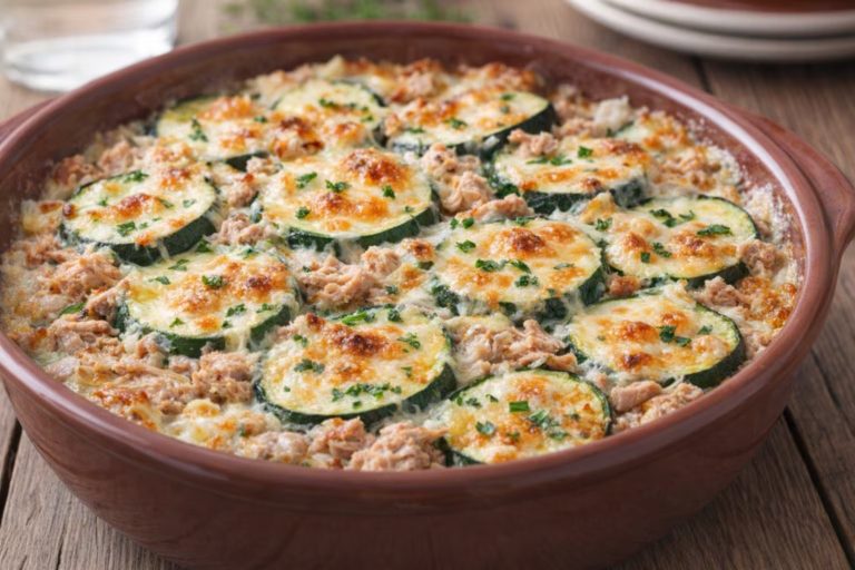 Pastel de calabacín y atún gratinado: fácil, rápido y crujiente - KCH FM
