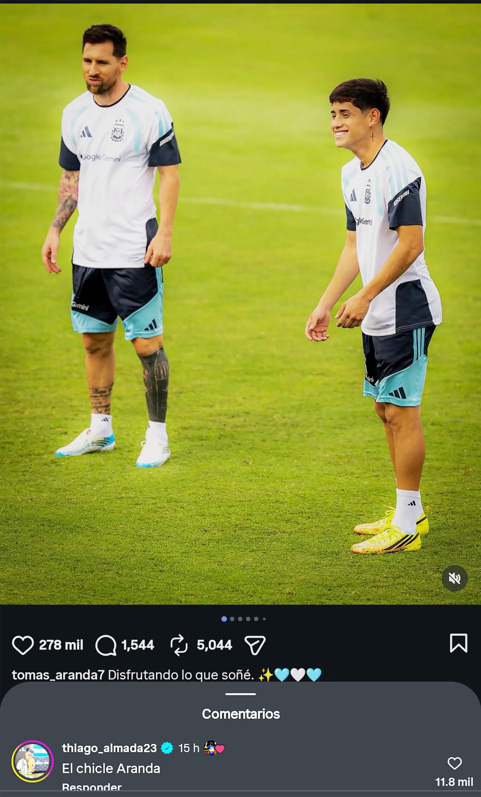 La Selección Argentina y el chiste interno que bautizó a Tomás Aranda ...