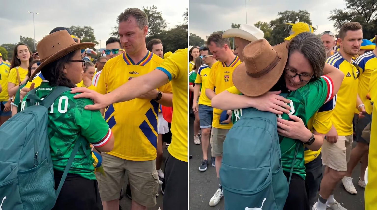 Abrazo mundialista: hinchas suecos apoyan a madres buscadoras en ...